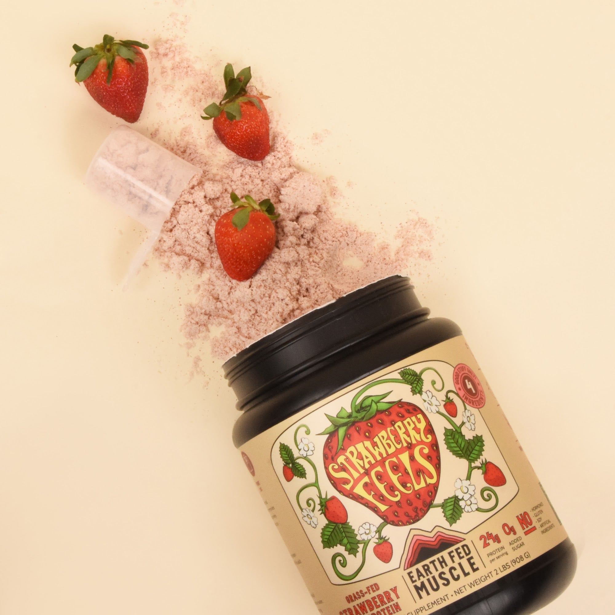 Strawberry | Best Tasting Whey Protein Isolate Powder | Truly Grass Fed ...