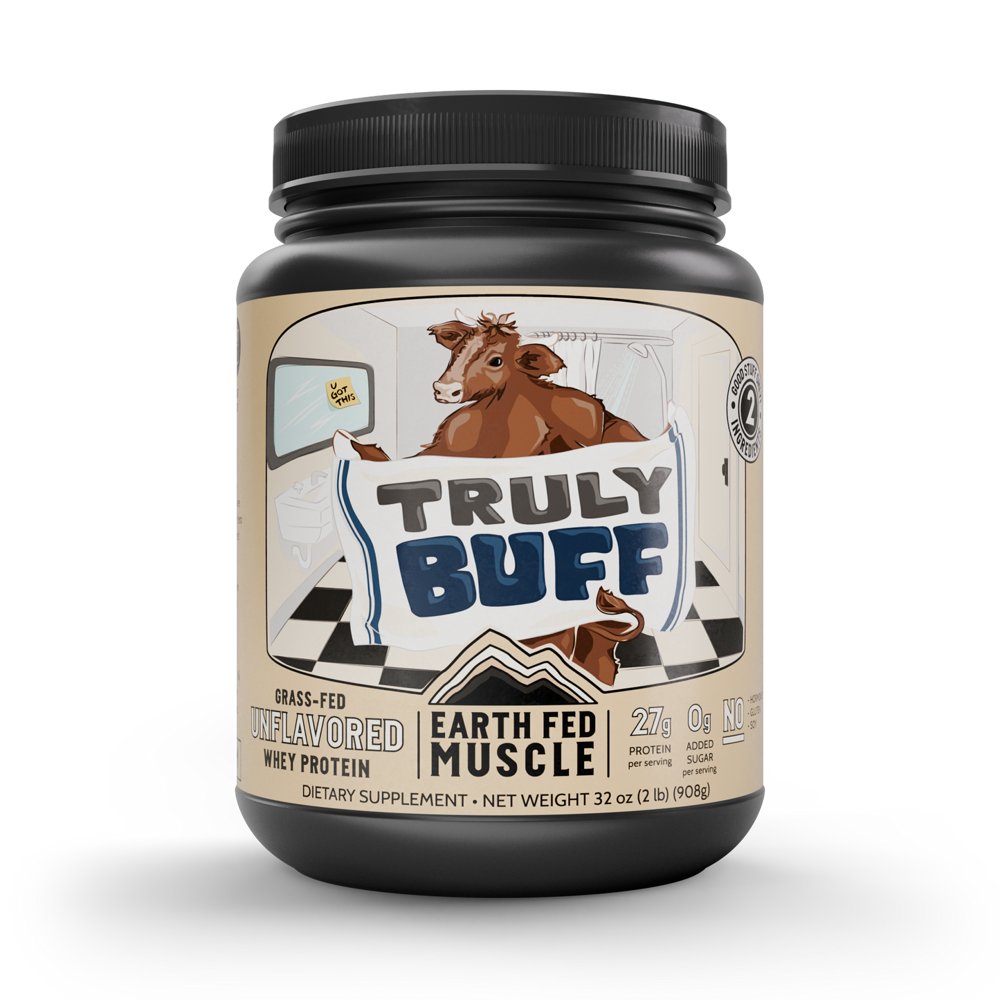 Truly Buff - Unflavored Grass-Fed Whey – Earth Fed Muscle