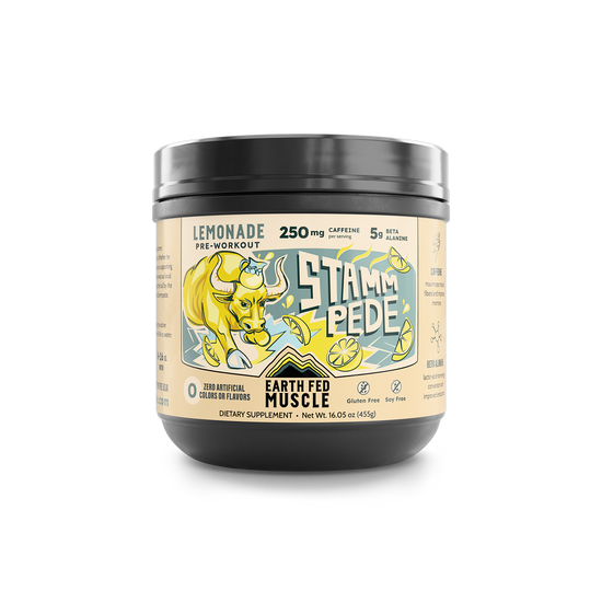 Stammpede Lemonade Pre Workout | Earth Fed Muscle | Clean, Beta Alanine ...