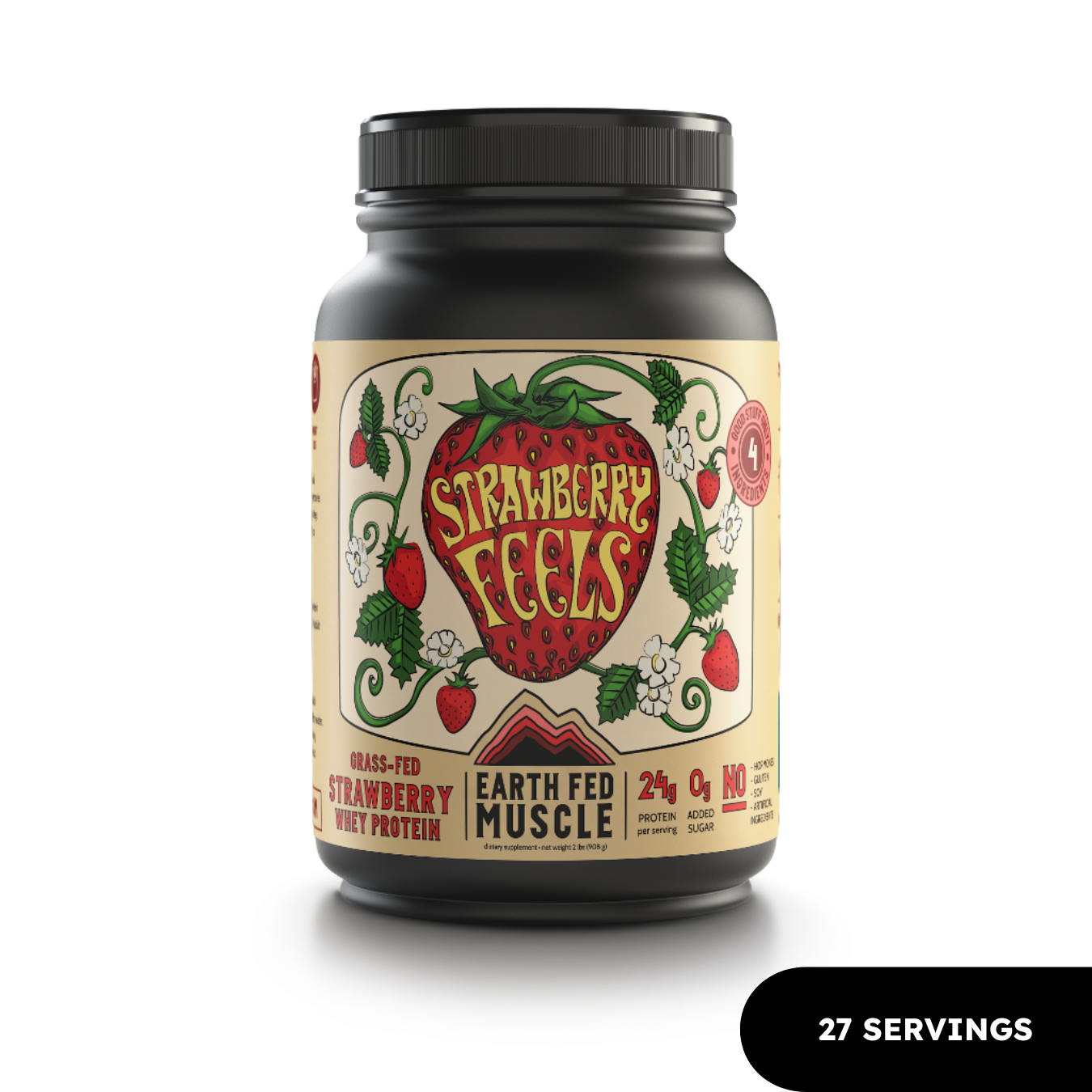 Strawberry | Best Tasting Whey Protein Isolate Powder | Truly Grass Fed ...