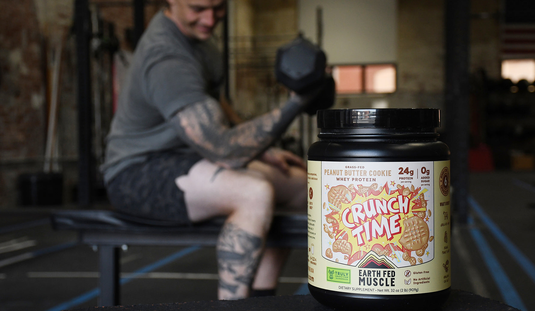 Crunch Time Peanut Butter Cookie Grass-Fed Whey – Earth Fed Muscle