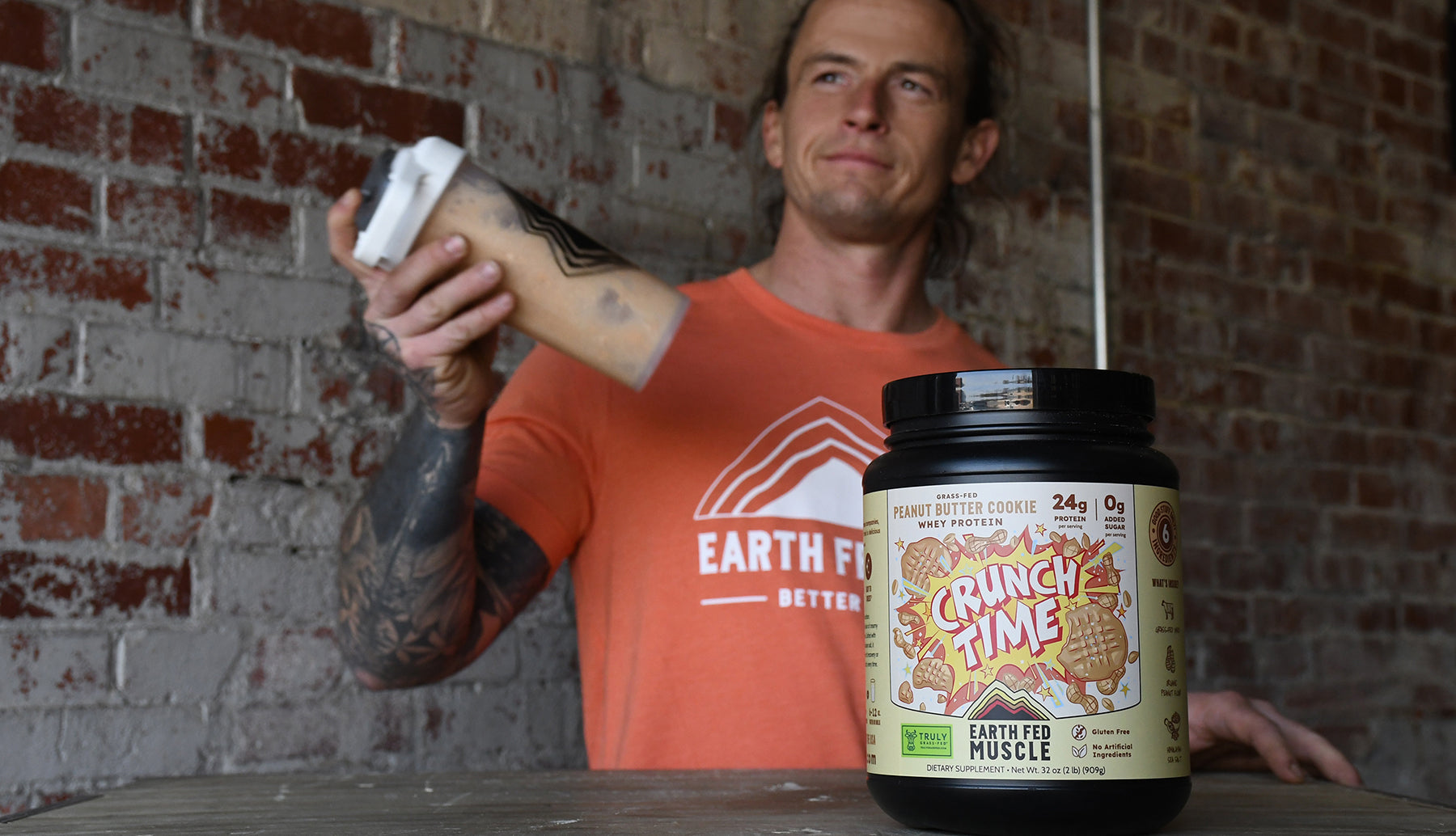 Crunch Time Peanut Butter Cookie Grass-Fed Whey – Earth Fed Muscle