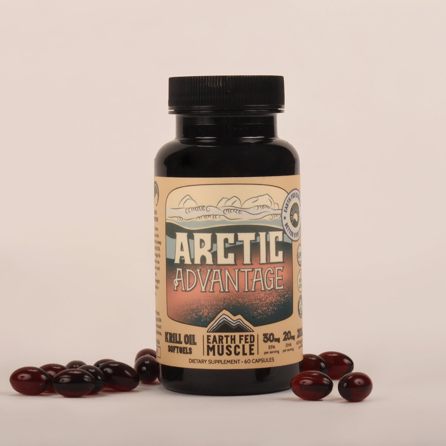 Arctic Advantage Krill Oil Softgels by Earth Fed Muscle | Phospholipids ...