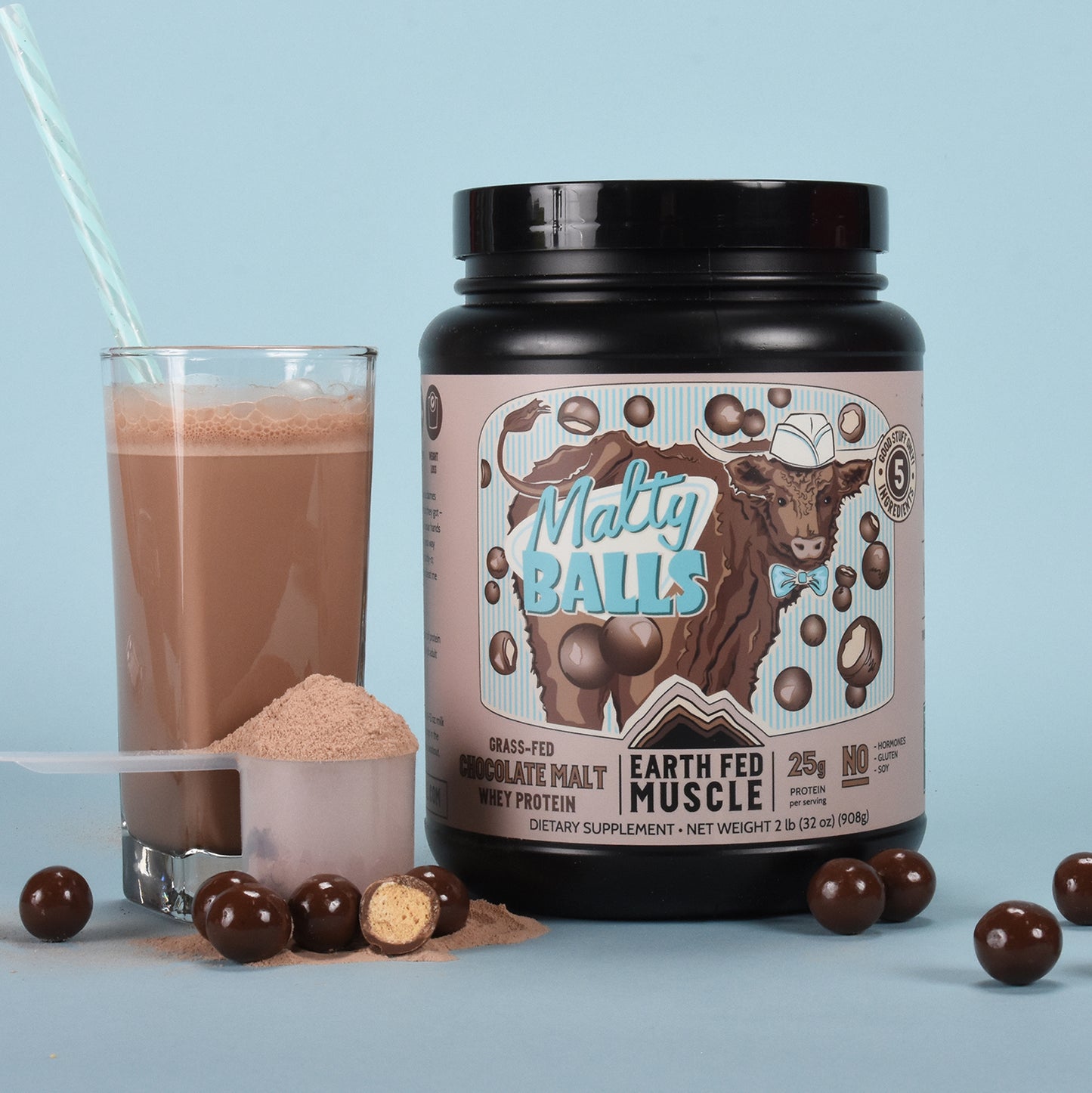 SEASONAL FLAVOR: Malty Balls Chocolate Malt Grass Fed Whey Protein ...