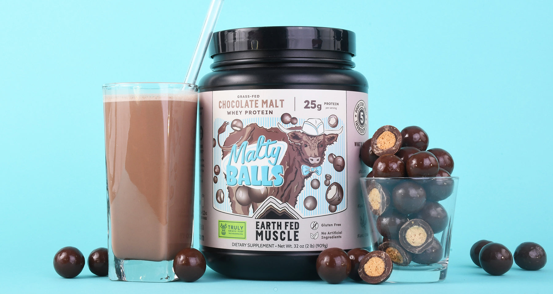 SEASONAL FLAVOR: Malty Balls Chocolate Malt Grass-Fed Whey Protein ...