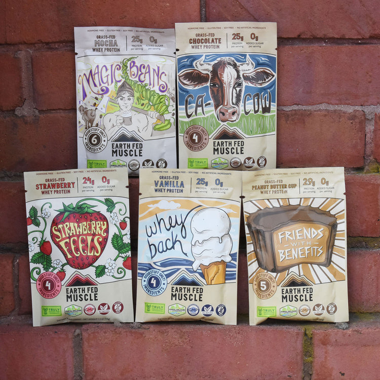 Single Serving Whey Protein Packs – Earth Fed Muscle