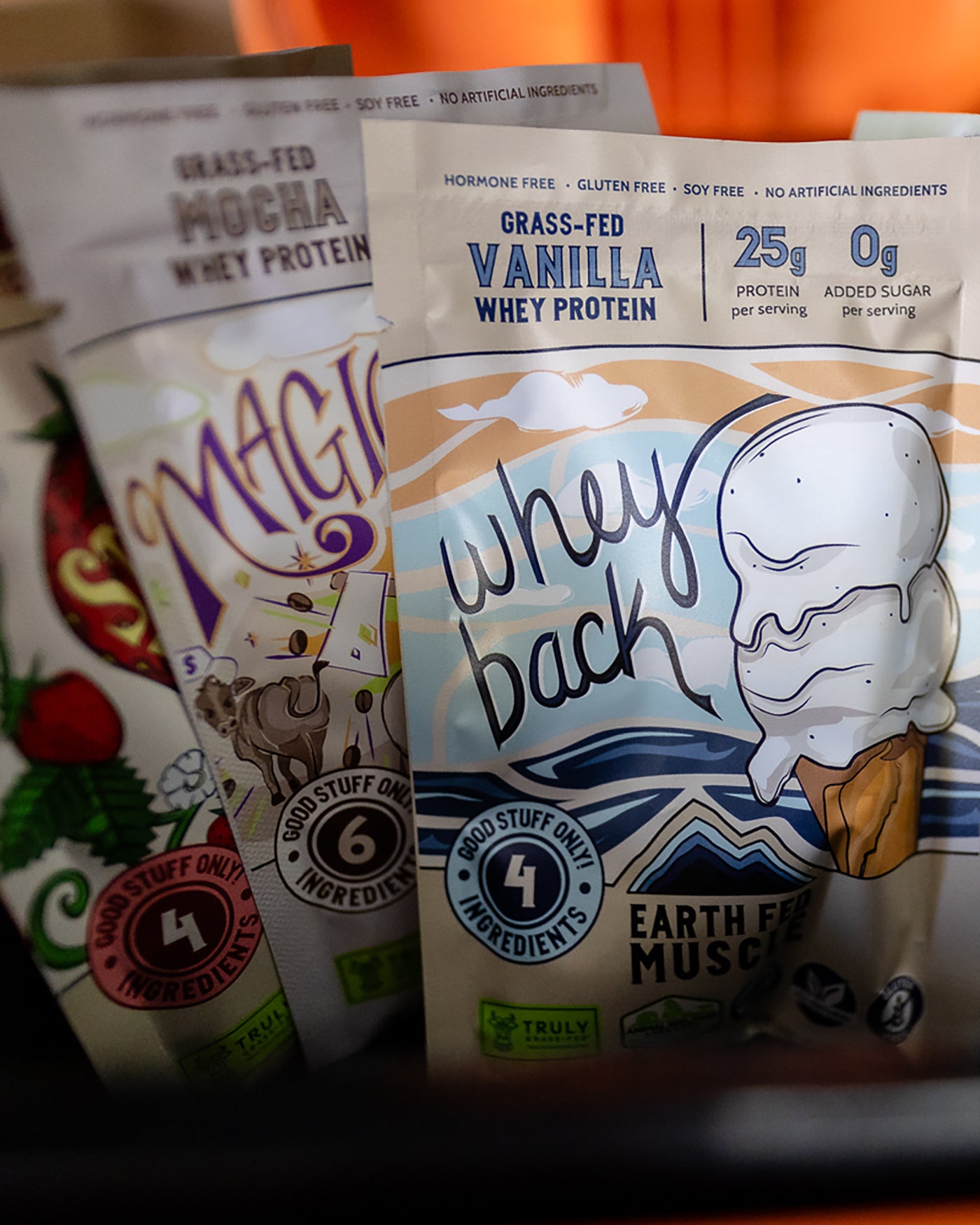 Single Serving Whey Protein Packs – Earth Fed Muscle