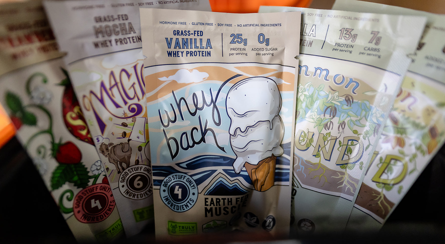 Single Serving Whey Protein Packs – Earth Fed Muscle