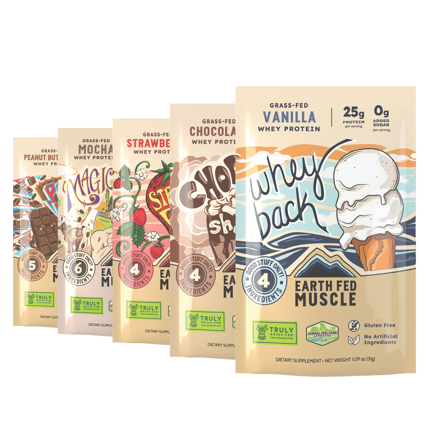 Single Serving Whey Protein Packs (Free Sample) – Earth Fed Muscle