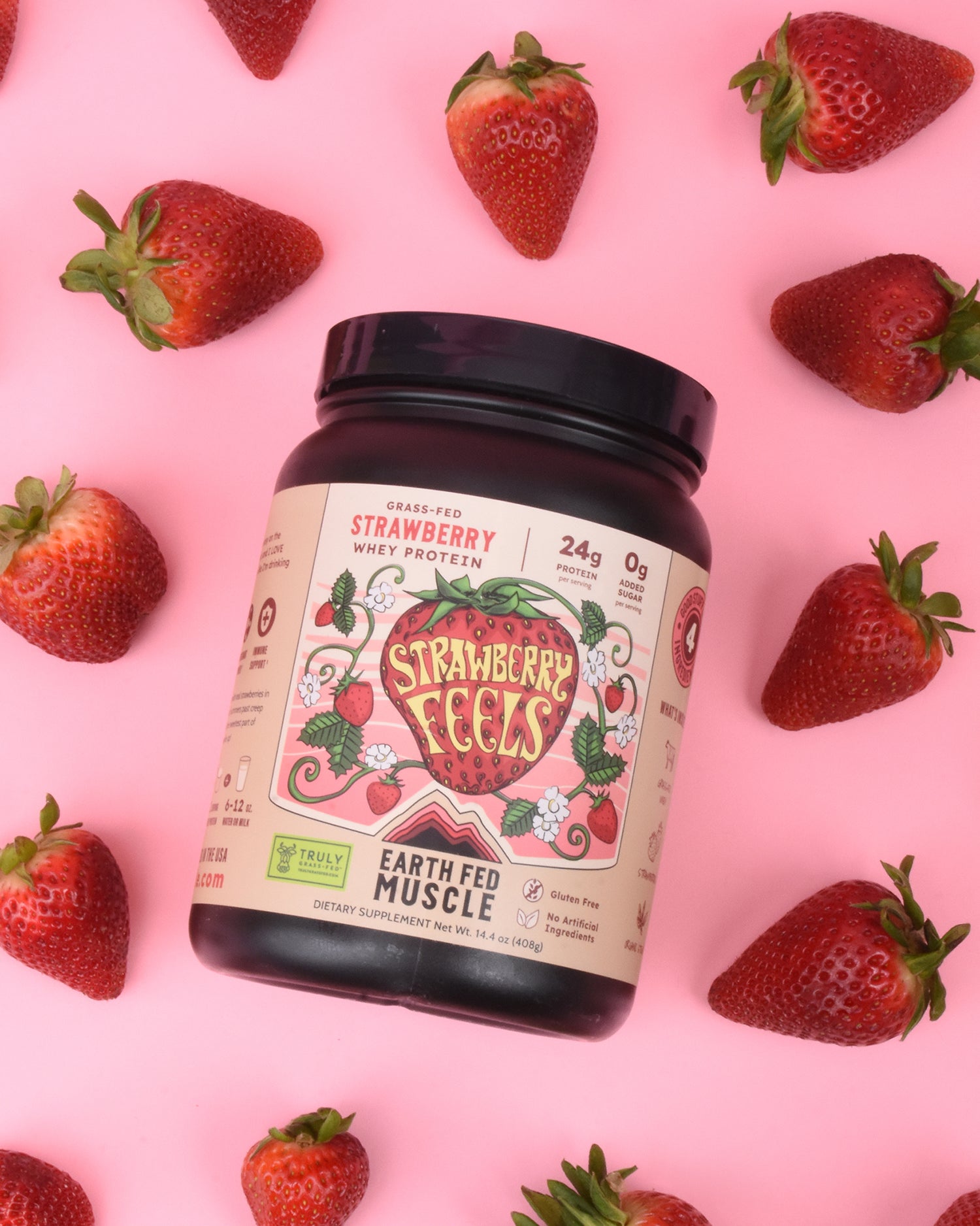 Strawberry | Best Tasting Whey Protein Isolate Powder | Truly Grass Fed ...