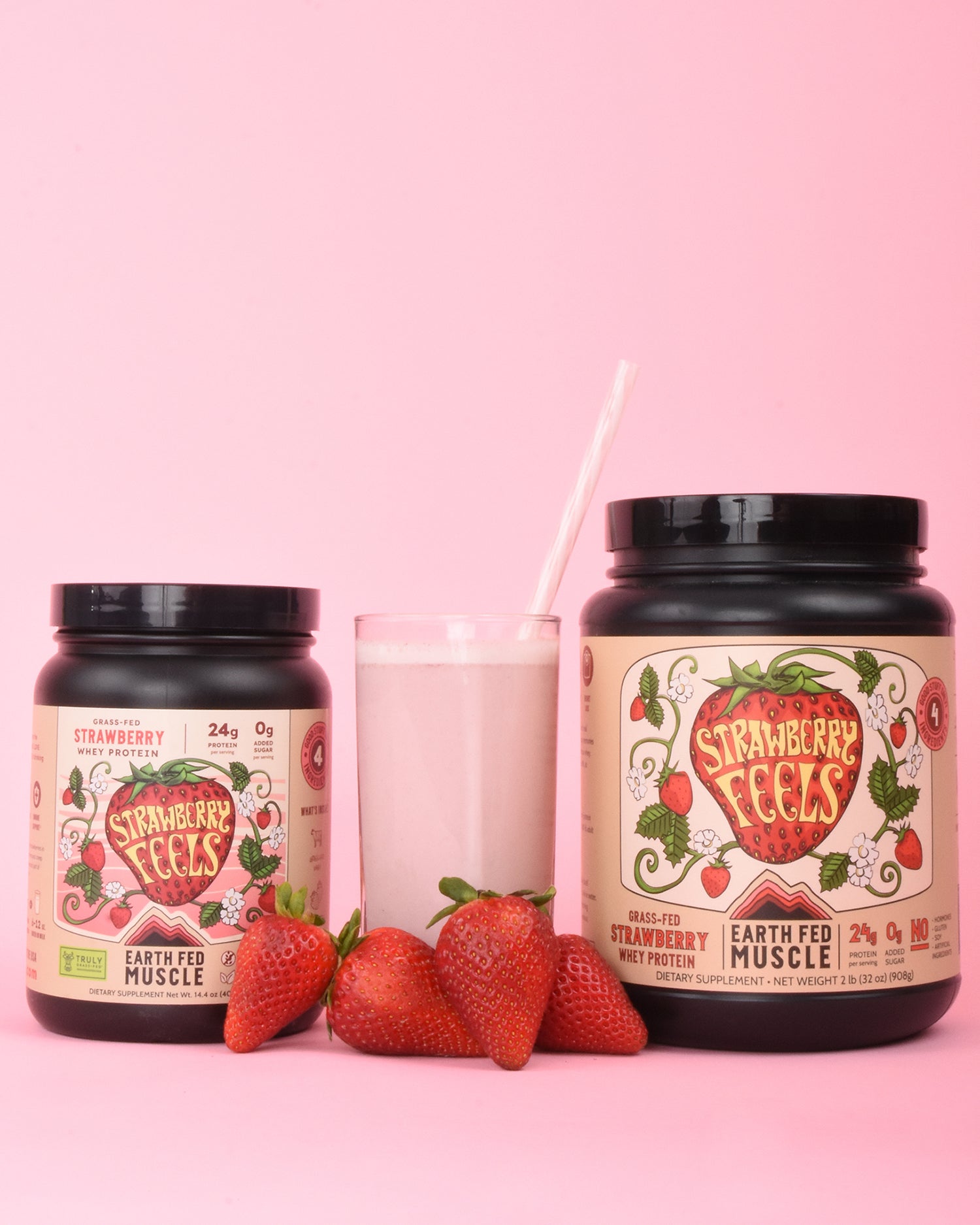 Strawberry | Best Tasting Whey Protein Isolate Powder | Truly Grass Fed ...