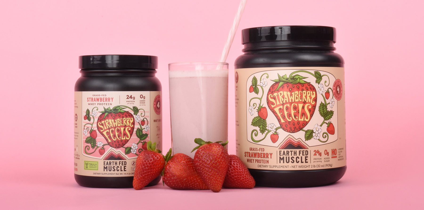 Strawberry | Best Tasting Whey Protein Isolate Powder | Truly Grass Fed ...