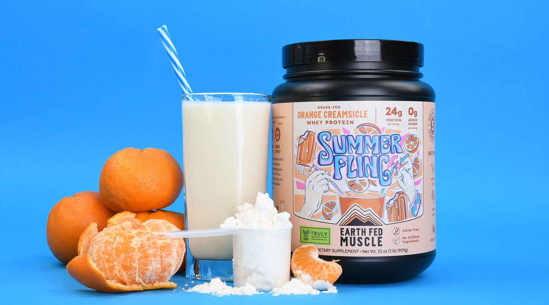 SEASONAL FLAVOR: Summer Fling Orange Creamsicle Grass-Fed Whey Protein ...