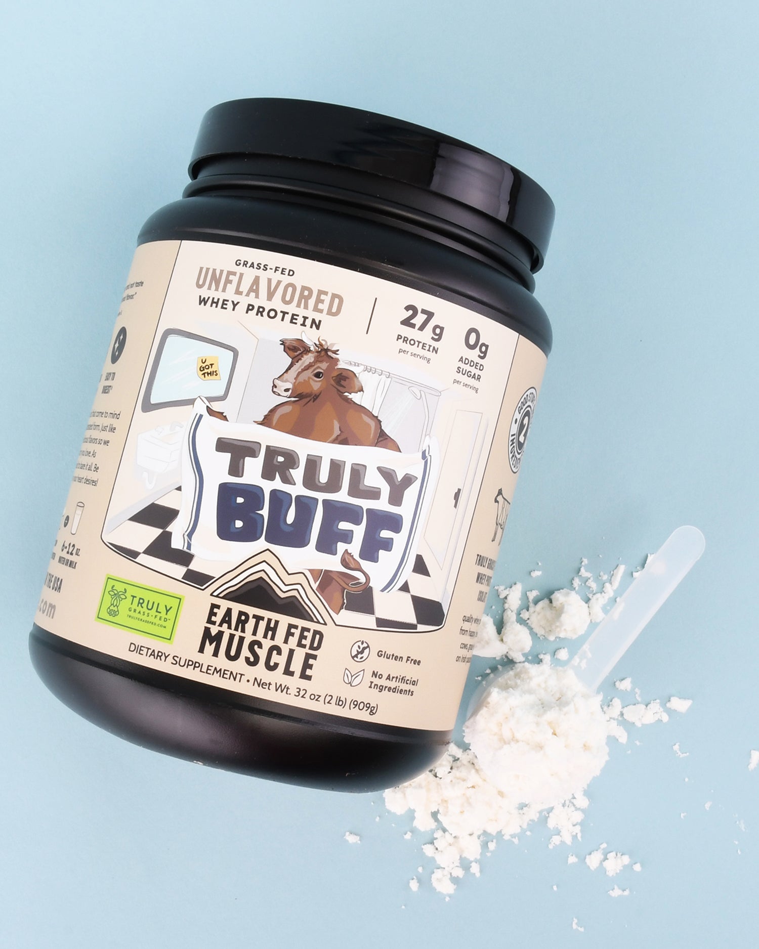 Truly Buff Unflavored Grass-Fed Whey Protein – Earth Fed Muscle