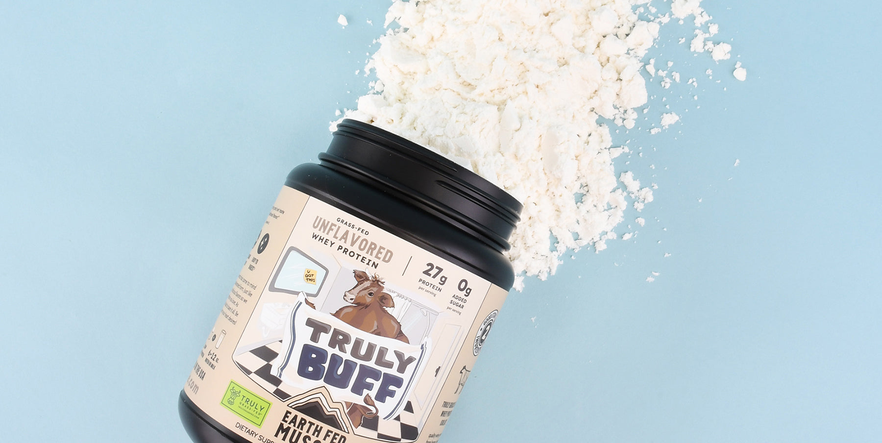 Truly Buff Unflavored Grass-Fed Whey Protein – Earth Fed Muscle