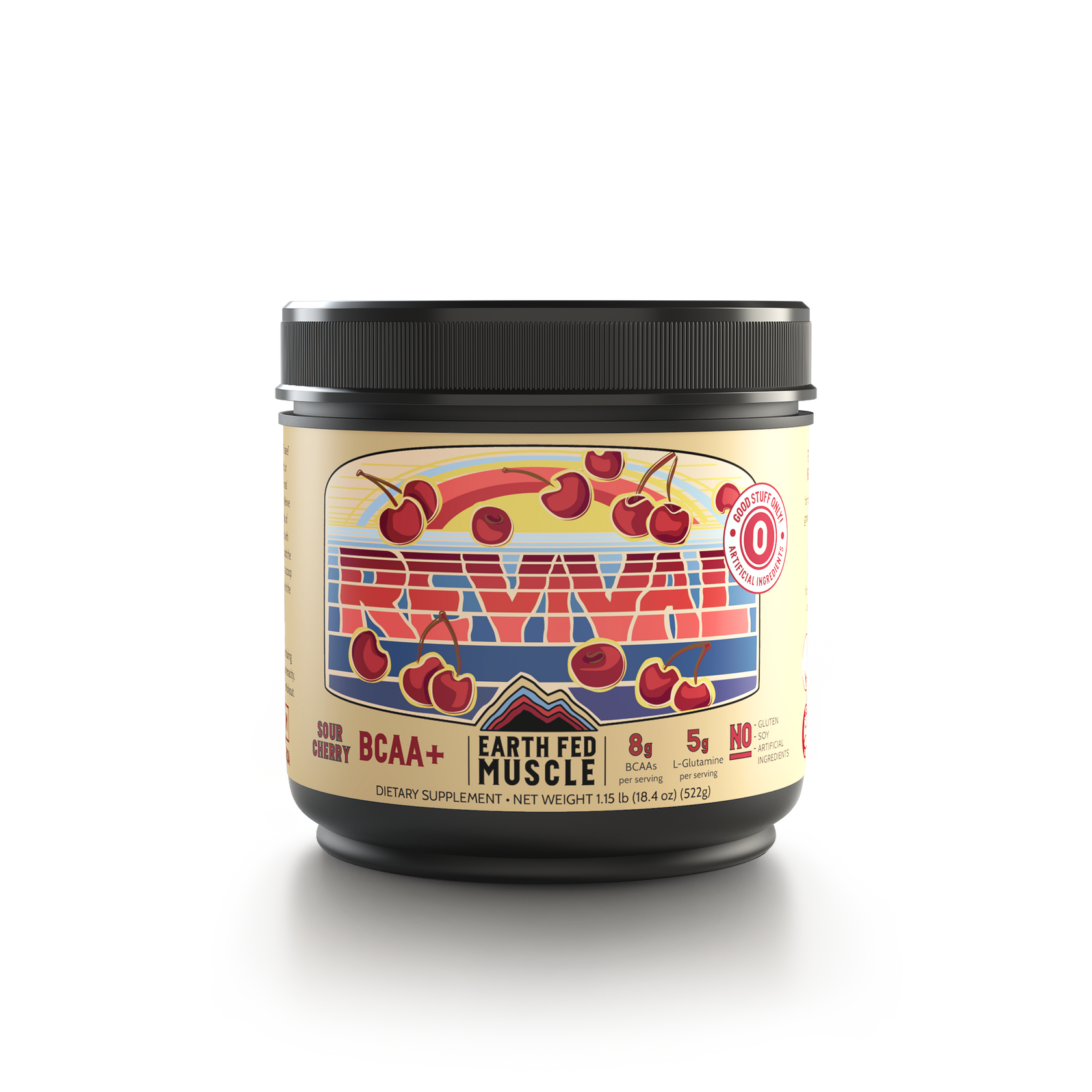 Revival Sour Cherry BCAA+ | Earth Fed Muscle | BCAA, L-Dopa, Mucuna ...